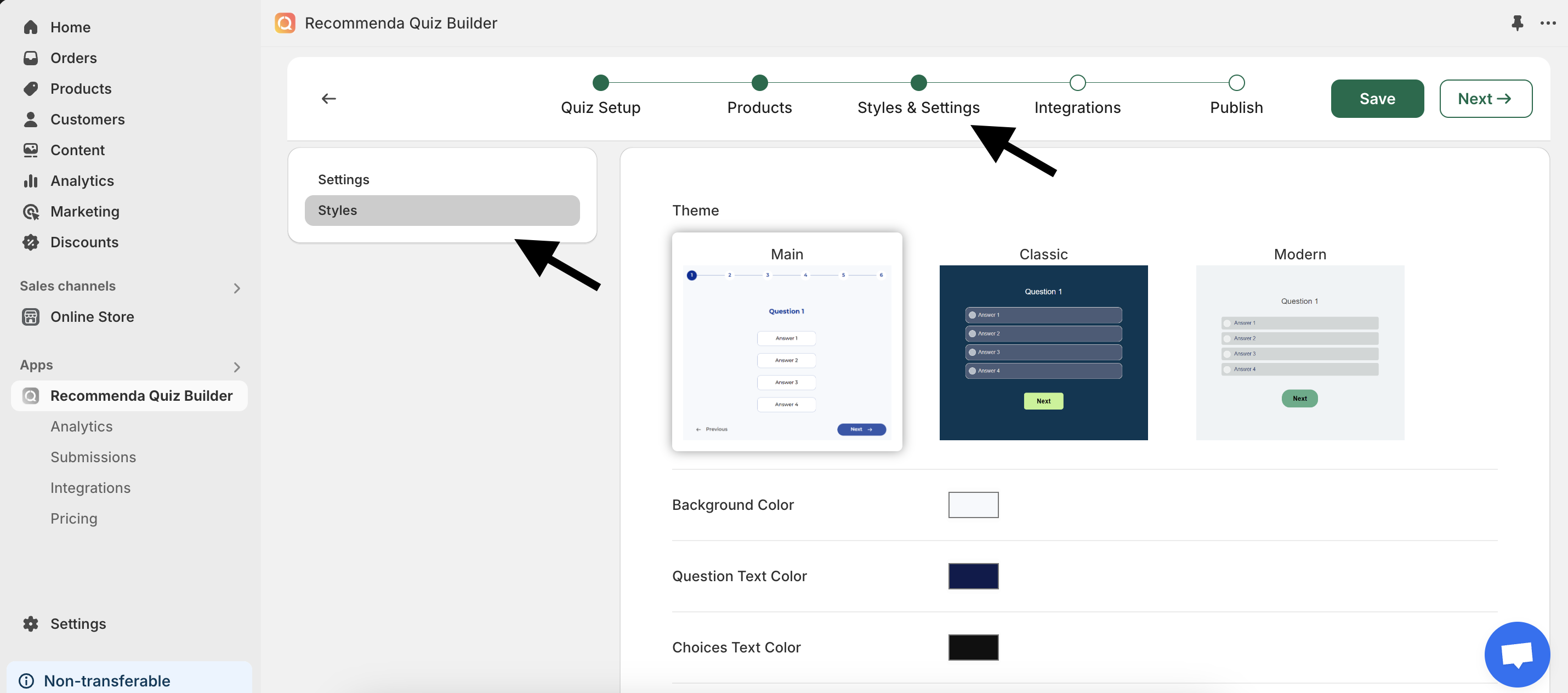 How to Customize Quiz Design - Recomma - Product Quiz Builder